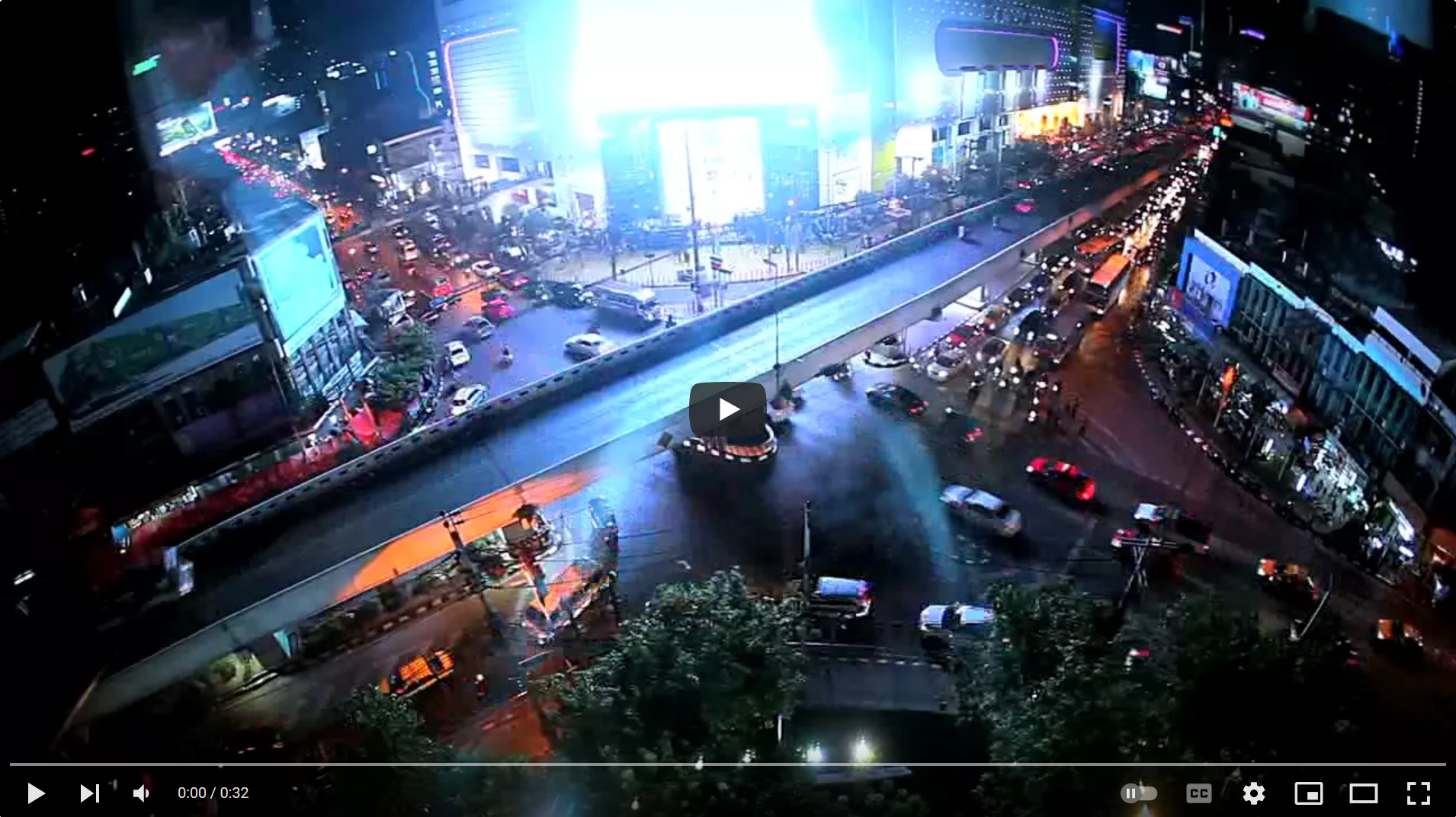 Bangkok Night Traffic Chit Lom, Thailand, Timelapse Movie Asia OOAworld ...